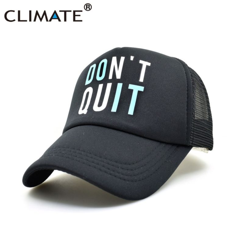 CLIMATE Men Women Summer Mesh Trucker Caps GYM Fitness Fans Black Cool ...