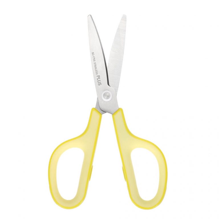 PLUS Skid Resistance Stainless Steel Scissors Paper Cutting Office ...