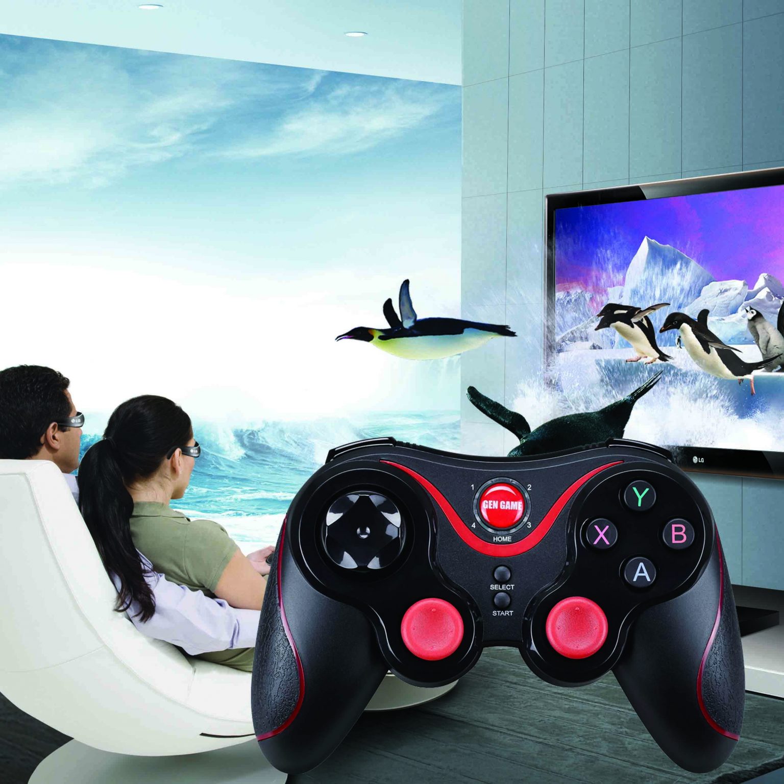 Gen Game S3 Wireless Bluetooth 30 Gamepad Gaming Controller For Pc Android Phone Black Yoibo 4933