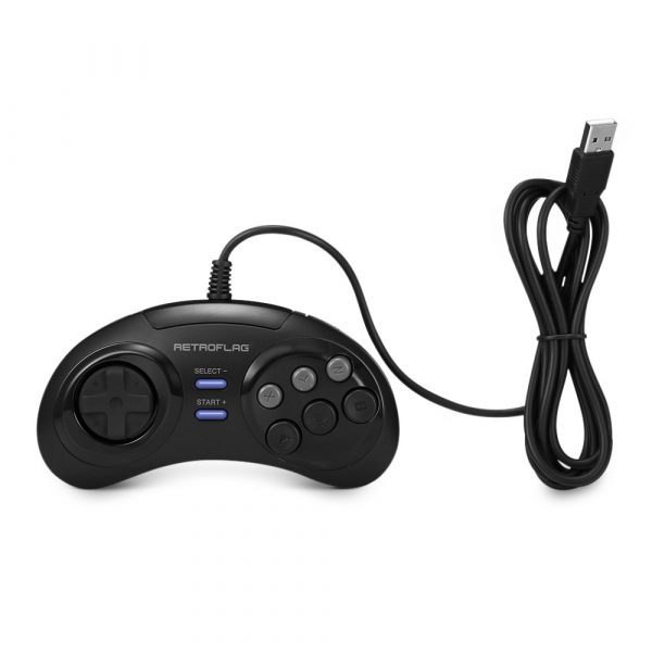 Retroflag MEGAPI Wired USB Controller Plug and Play for Switch / Raspberry Pi / Windows (BLACK ...